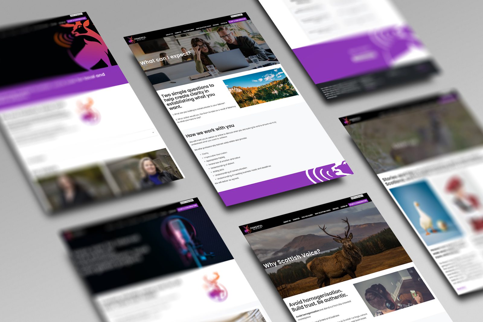 Powerful Voiceover - Graphic Design | Web Design | Renfrewshire